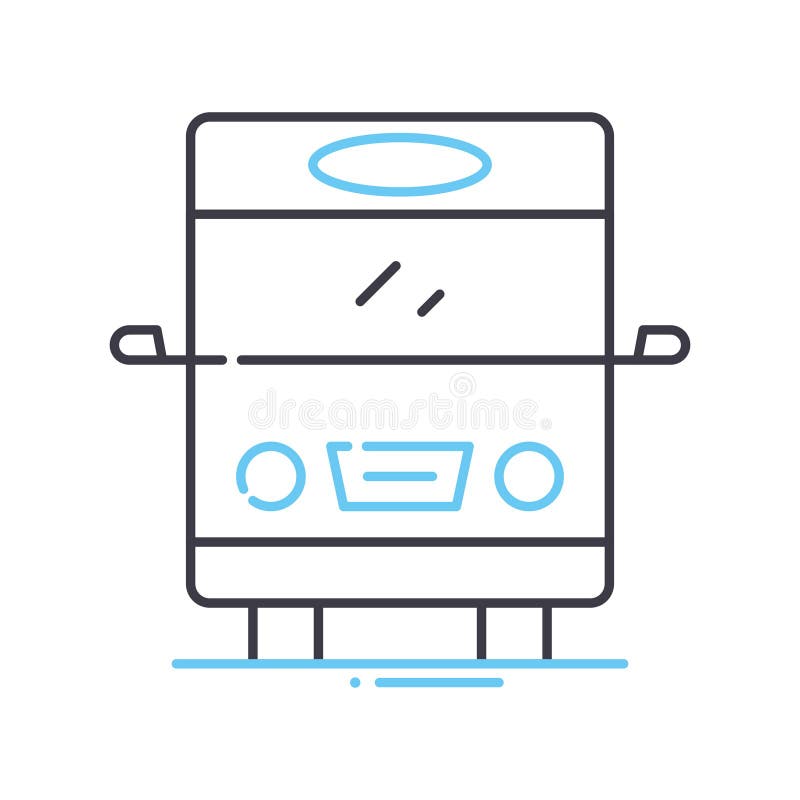Bus Line Icon, Outline Symbol, Vector Illustration, Concept Sign Stock ...