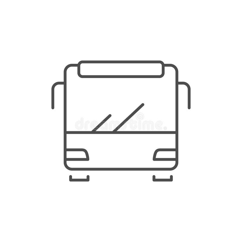 Bus Line Icon or Public Transport Concept Isolated on White Stock ...