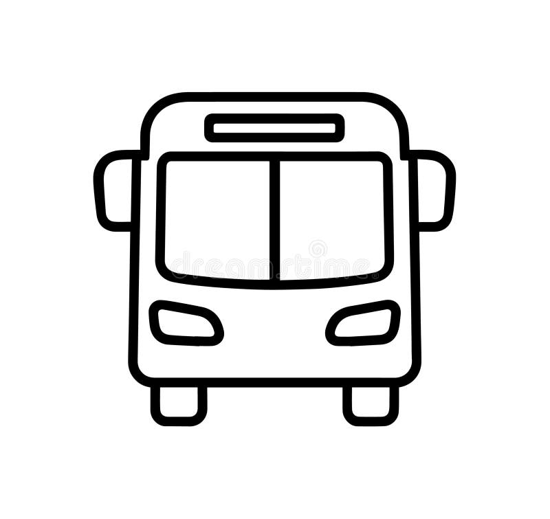 Bus Line Icon Symbol Bus Stop Sign Symbol Vector Icon Isolated on White ...