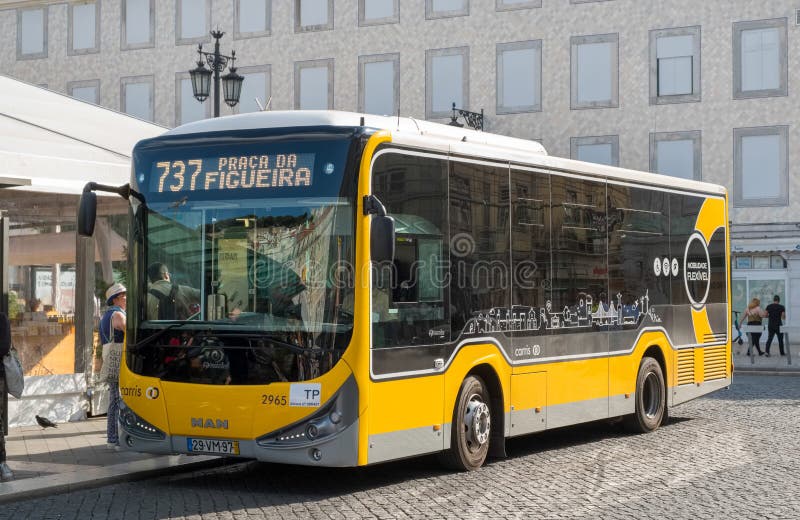 A bus in Lisbon, Portugal editorial photo. Image of lisbon - 163743466