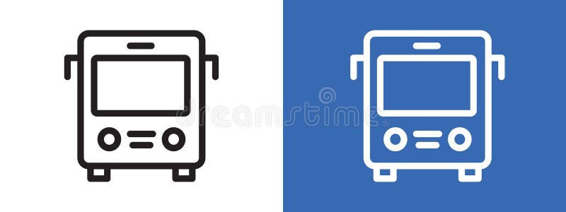 Bus Logo Sign Set Vector Outline Stock Vector - Illustration of black ...