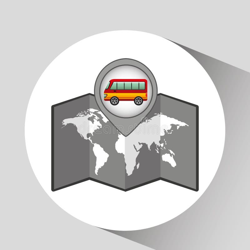 Bus map pointer design stock vector. Illustration of shadow - 80583857