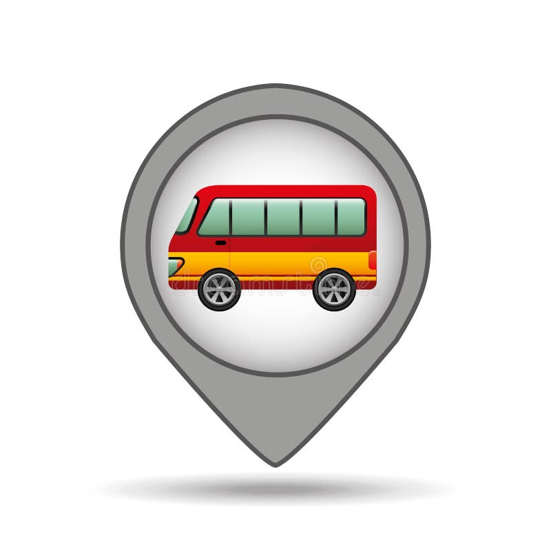 Bus map pointer design stock vector. Illustration of pointer - 80643059