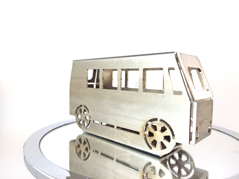 Bus Model, Cnc Milled from Steel Stock Image - Image of pattern ...