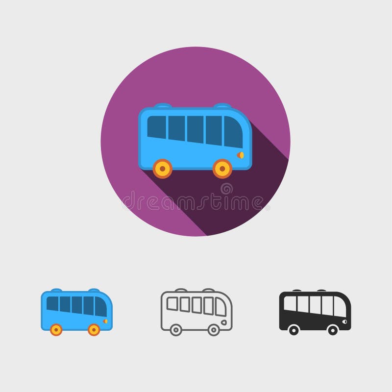 Bus modern pictogram vector illustratie. Illustration of eenvoudig ...