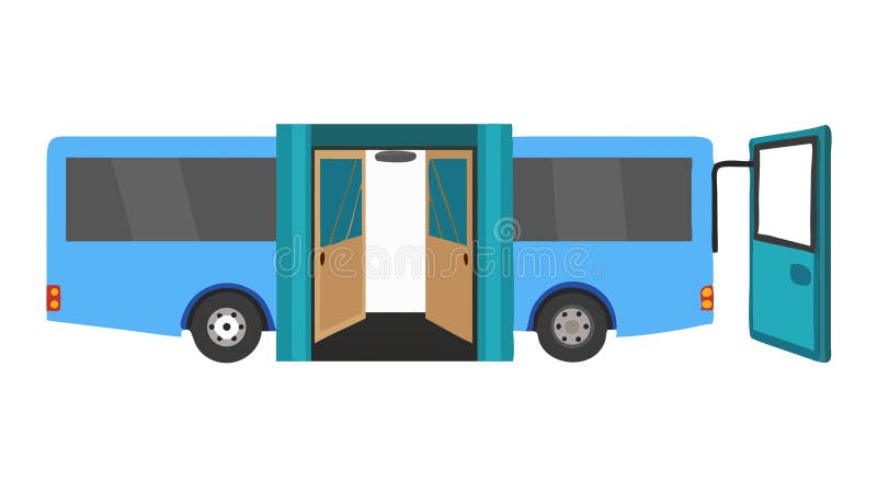Bus with Open Doors Icon, Public Transportation Access , Vector Design ...