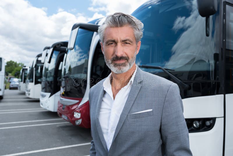 Bus Operation Manager Posing Stock Photo - Image of business, street ...