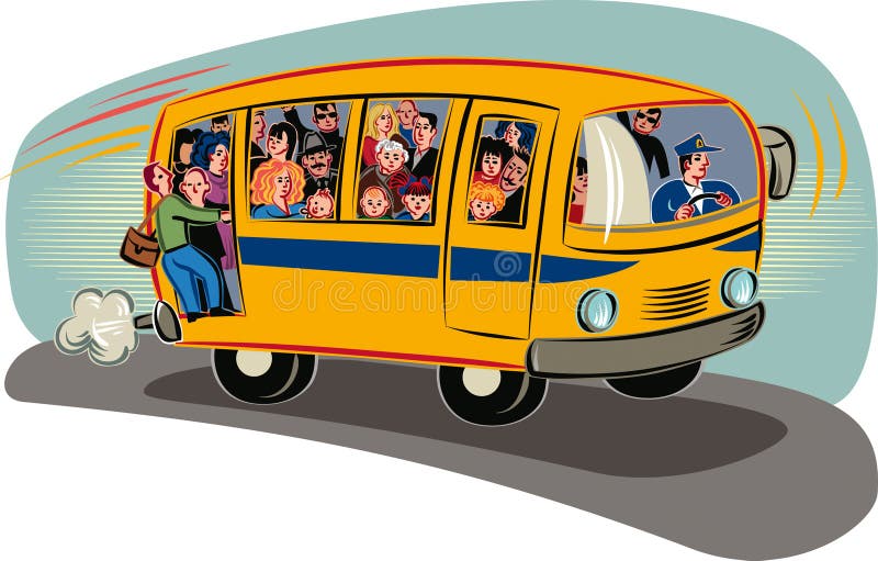 Overloaded Bus Cartoon