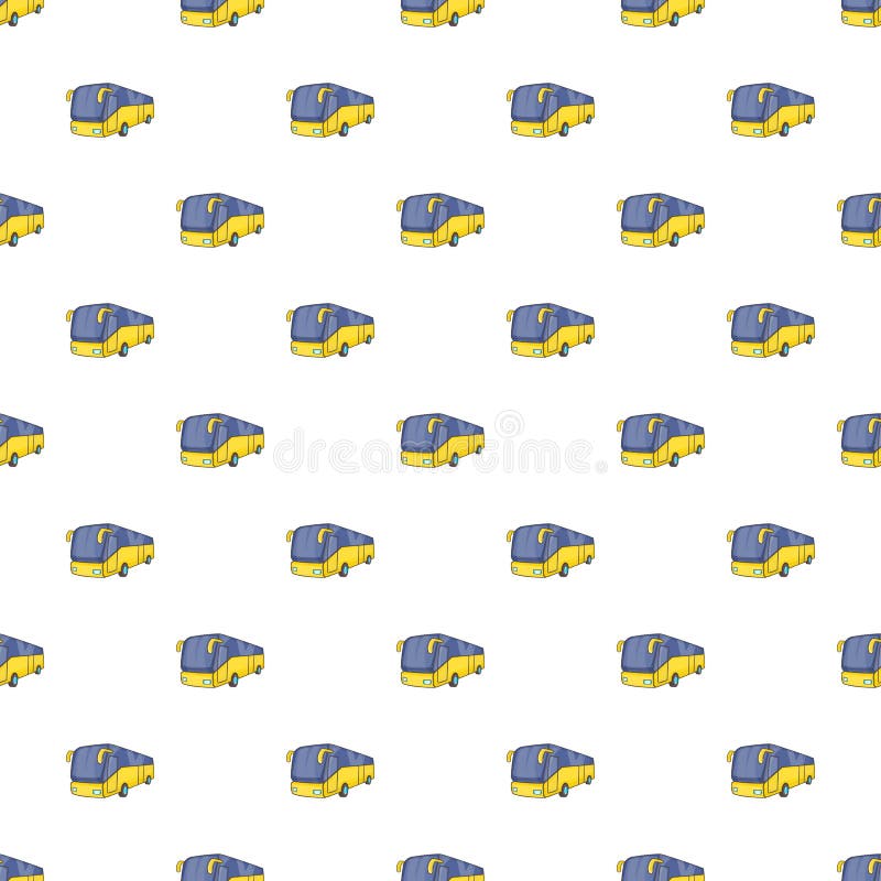 Bus pattern, cartoon style stock vector. Illustration of blog - 83106380