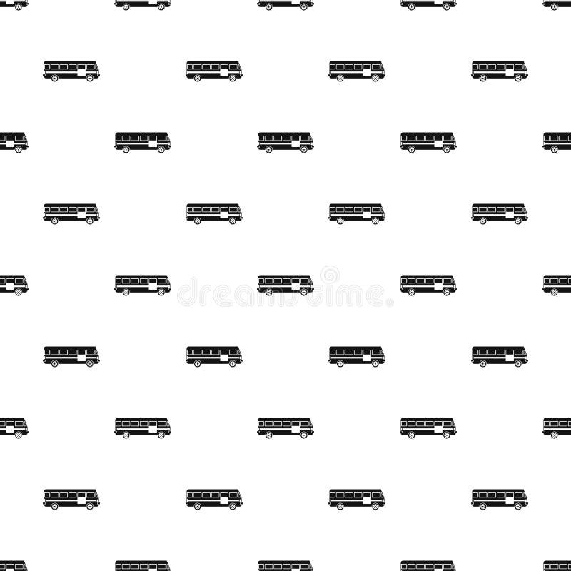 Bus pattern, simple style stock vector. Illustration of motor - 80320364
