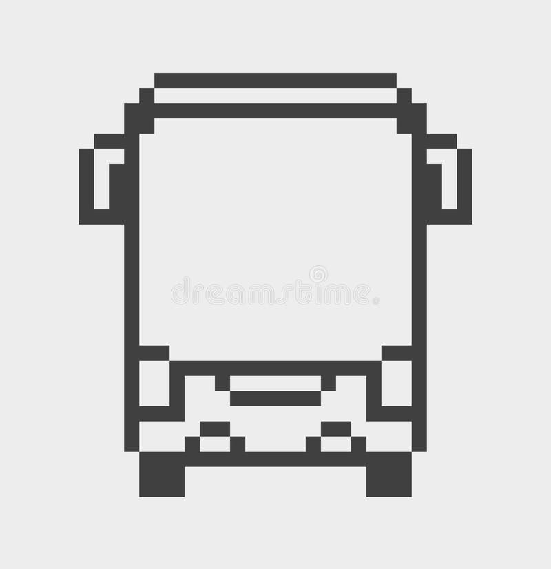 Bus Coach Pixel 8 Bit Video Game Art Icon Stock Vector - Illustration ...