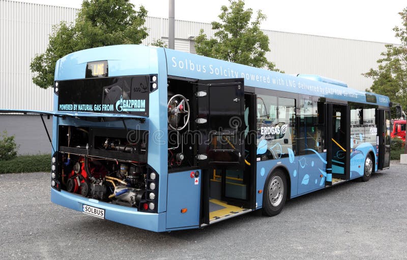 Bus Powered by LNG Natural Gas Editorial Photo - Image of exhibition ...