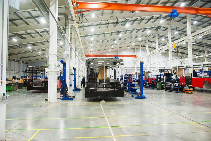Bus production manufacture stock photo. Image of frame - 162222926