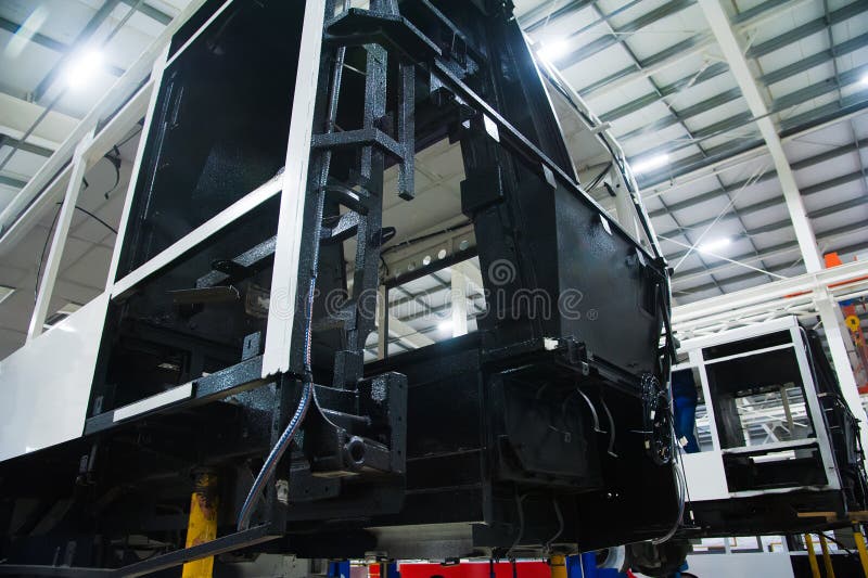 Bus production manufacture stock image. Image of production - 170850367