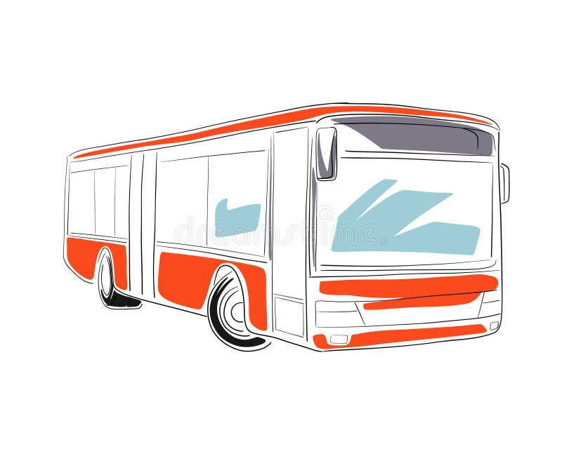 Bus, Public Transportation. Flat Design Isolated Vector Illustration ...