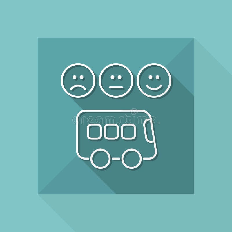 Bus Rating Icon - Thin Series Stock Illustration - Illustration of ...