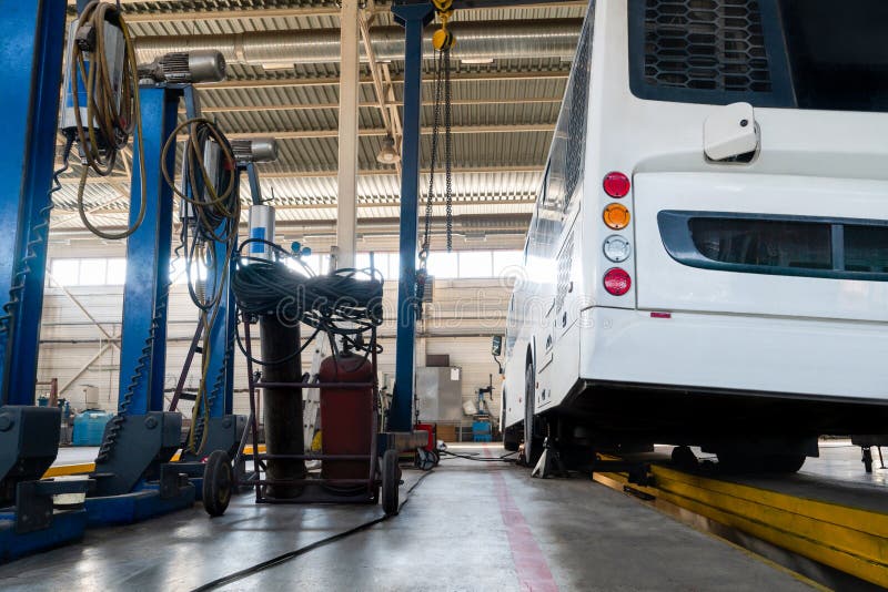 Bus repair service stock photo. Image of test, station - 213311586