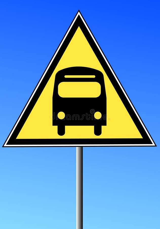 Bus route sign stock vector. Illustration of motor, front - 6016857