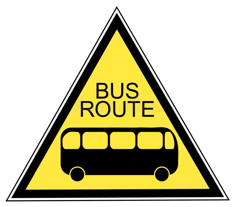 Bus route sign stock vector. Illustration of station, recreational ...