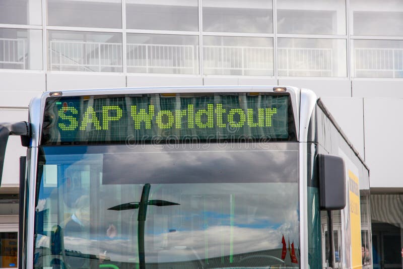Bus of SAP Worldtour Program at CeBIT Trade Show Editorial Stock Image ...