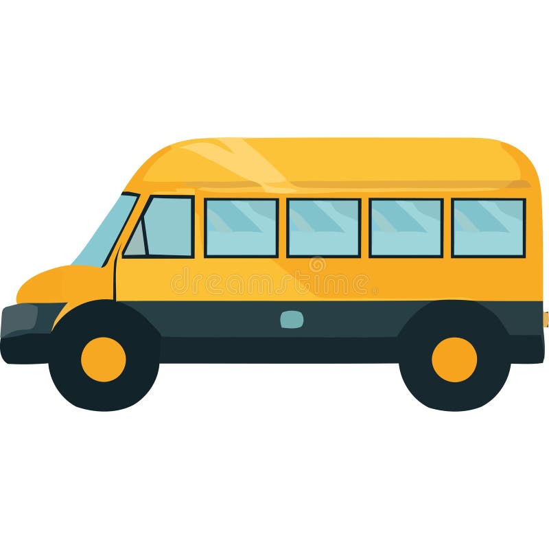 School Bus Transport Design Pictogram Stock Vector - Illustration of ...