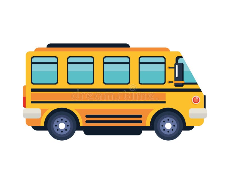 School bus side view stock illustration. Illustration of design - 295388035