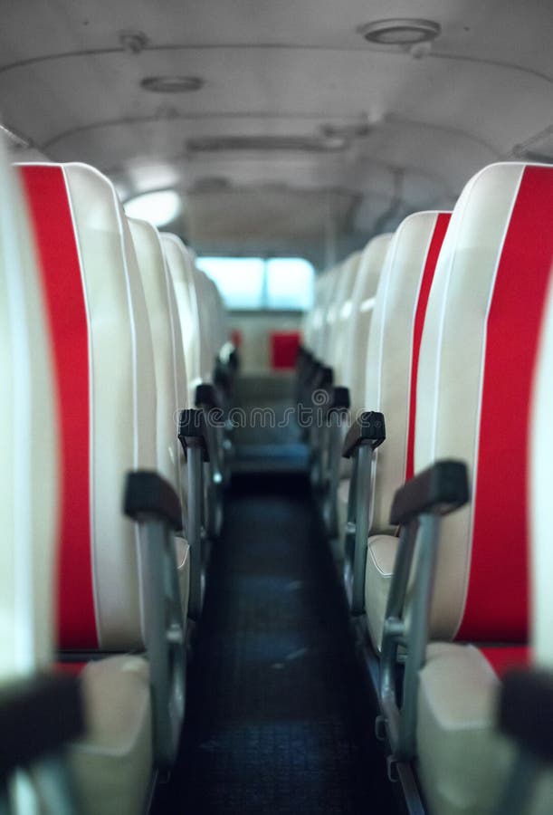 Bus with seats. stock image. Image of nostalgia, seat - 80484079