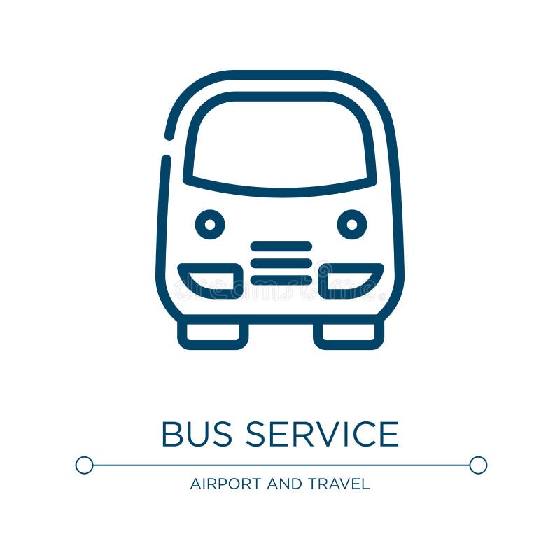 Bus Service Icon. Linear Vector Illustration from in the Airport ...