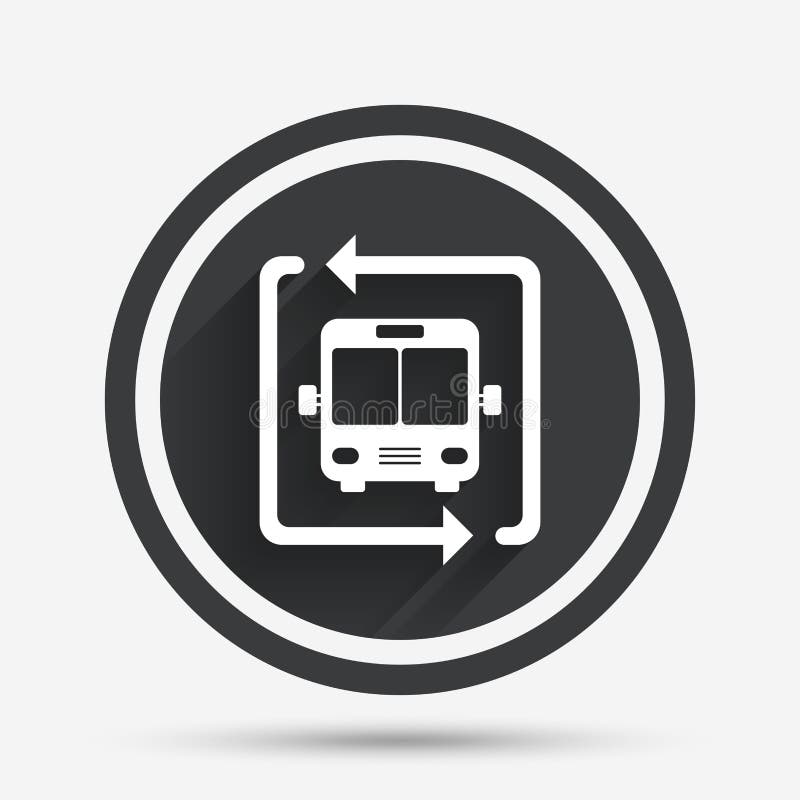 Bus Shuttle Icon. Public Transport Stop Symbol. Stock Vector ...