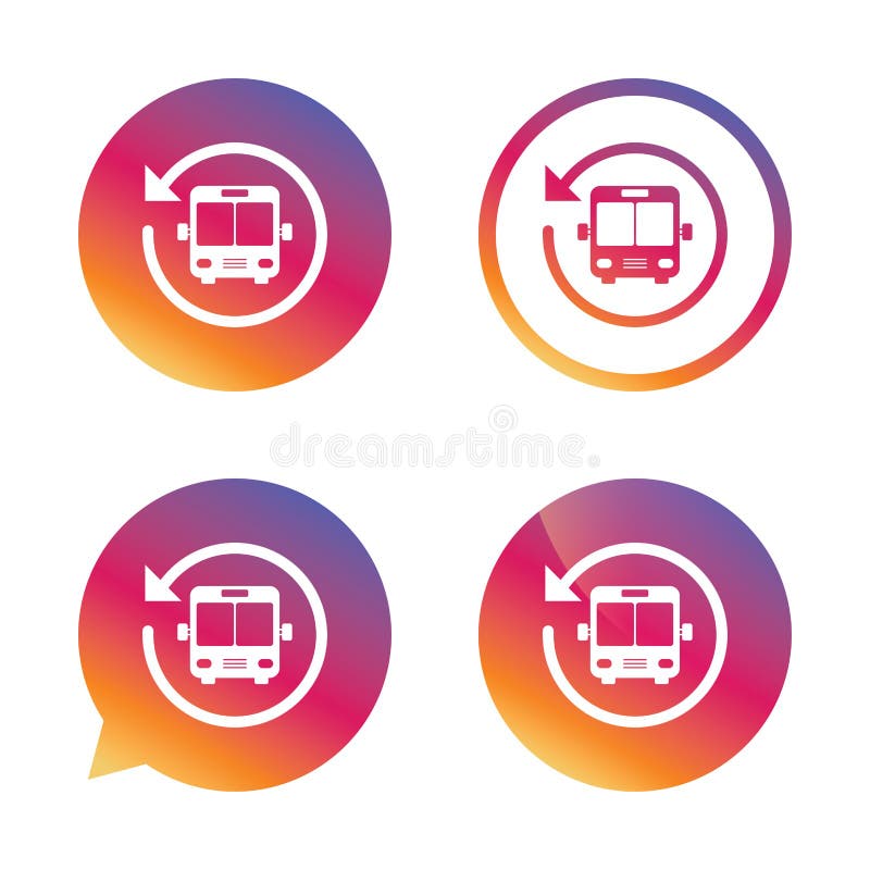 Bus Shuttle Icon. Public Transport Stop Symbol Stock Vector ...