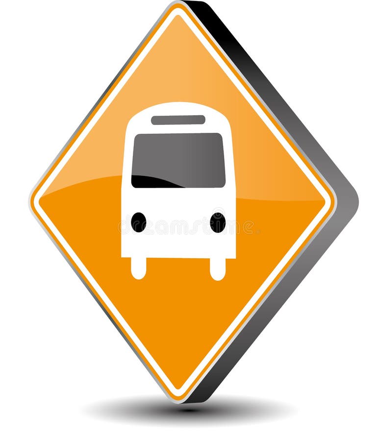 Bus sign stock vector. Illustration of school, travel - 15981986
