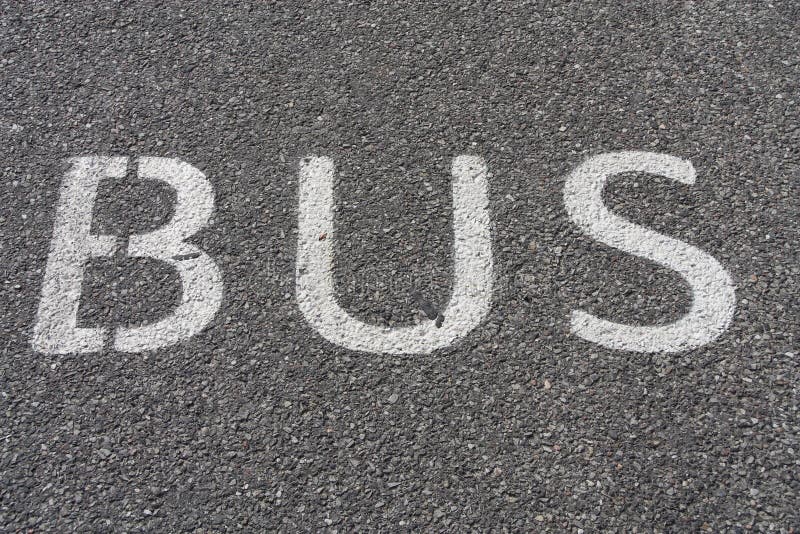 Bus sign stock photo. Image of city, letter, urban, caution - 16168326