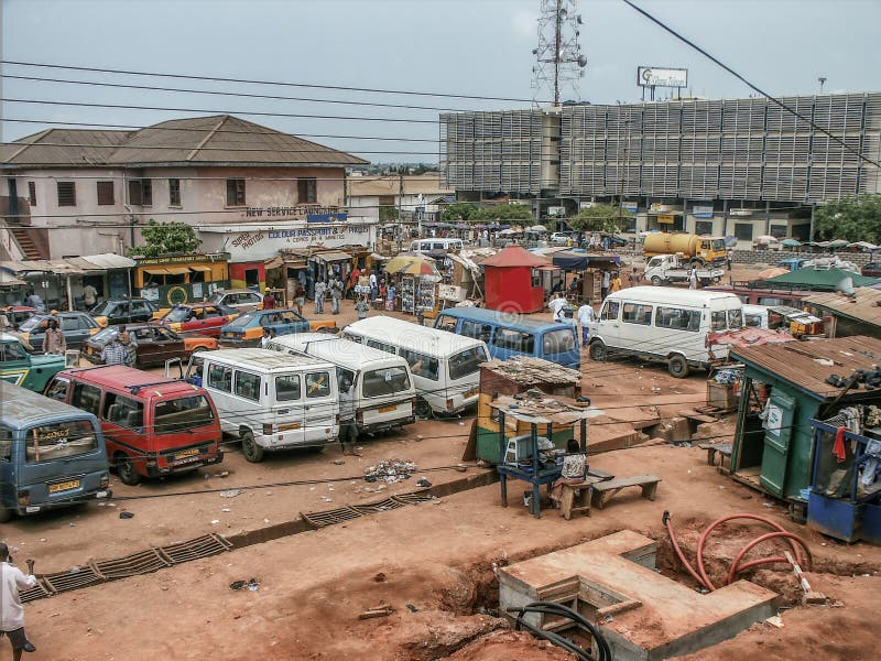 Bus staion in Accra, Ghana editorial image. Image of full - 181648225
