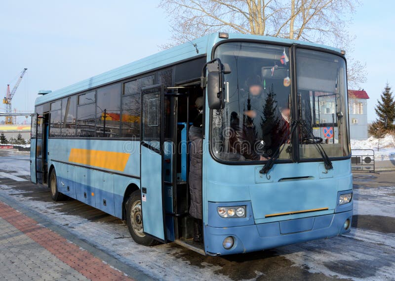 The Bus, Standing at the Bus Stop Stock Photo - Image of road, autobahn ...