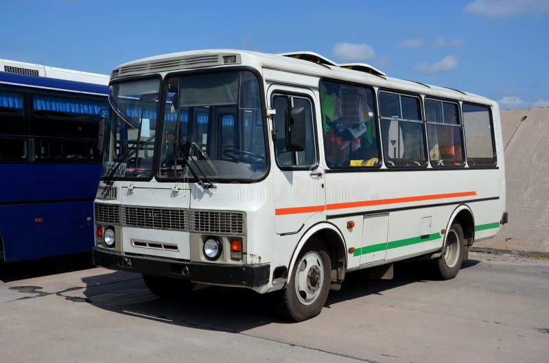 The Bus, Standing in the Parking Stock Photo - Image of city, pazik ...