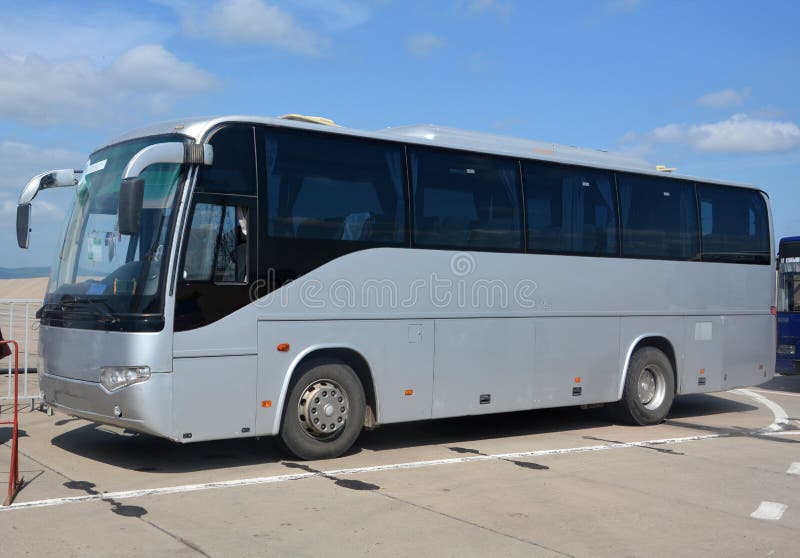 The Bus, Standing in the Parking Stock Photo - Image of park ...