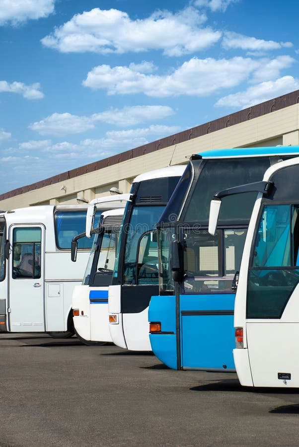 Bus station with autobus stock image. Image of autobus - 59505683