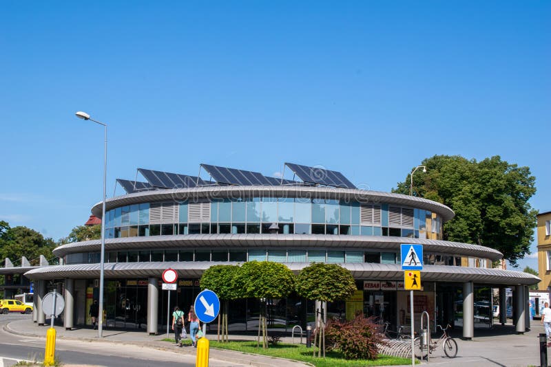 Bus Station with a Central Building and Platforms Editorial Photo ...