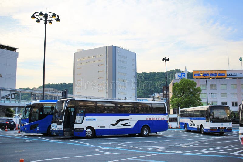 Bus Station at Hiroshima 2016 Editorial Photo - Image of platform ...