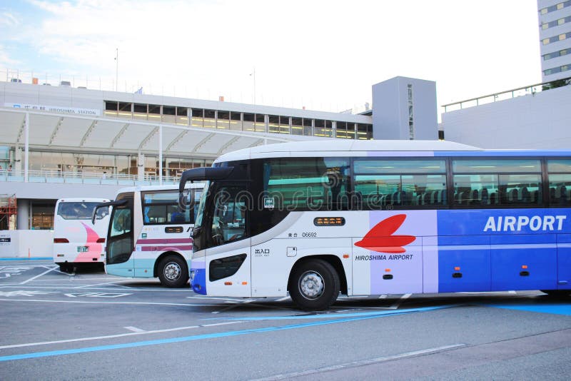 Bus Station at Hiroshima 2016 Editorial Stock Image - Image of ...