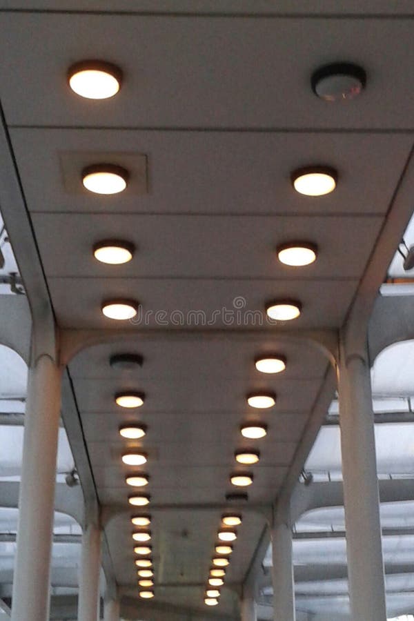 Bus station lights stock image. Image of ceiling, station - 47235827