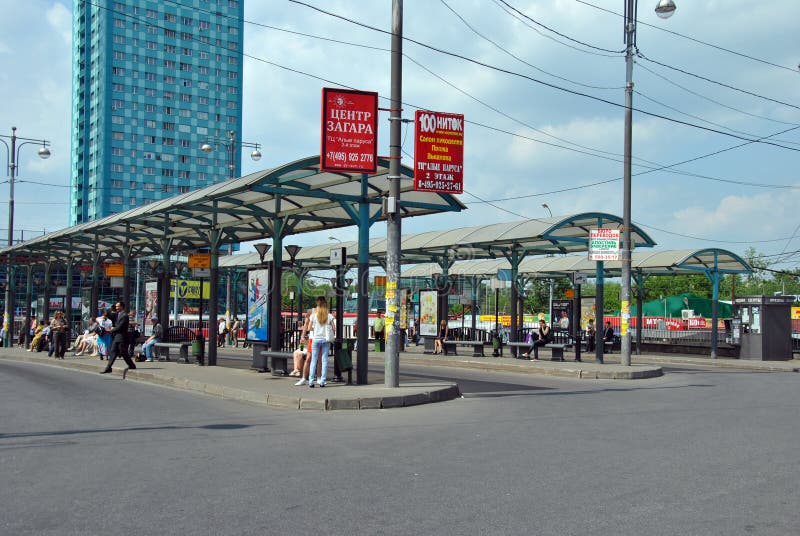 Bus Station in Moscow editorial photo. Image of suspension - 27502526