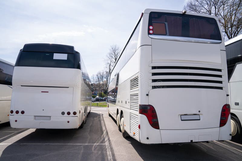 Bus Station. Parking of Tourist Buses Stock Image - Image of vehicle ...