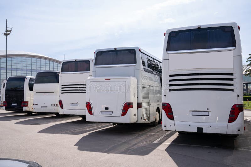 Bus Station. Parking of Tourist Buses Stock Image - Image of city ...