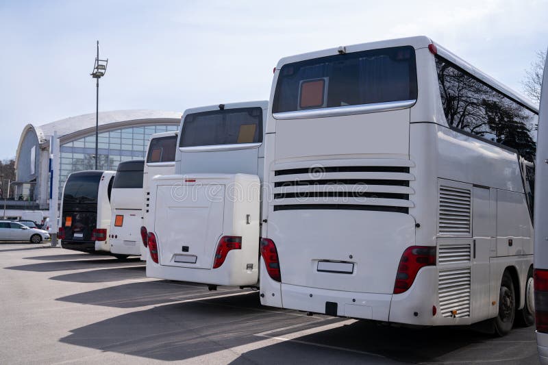 Bus Station. Parking of Tourist Buses Stock Image - Image of express ...
