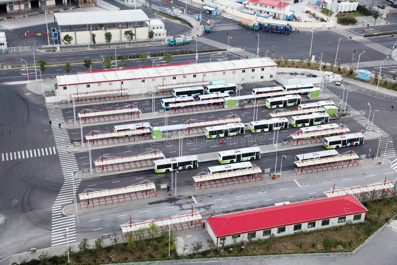 Bus Station in Shanghai, China Editorial Image - Image of urban, view ...