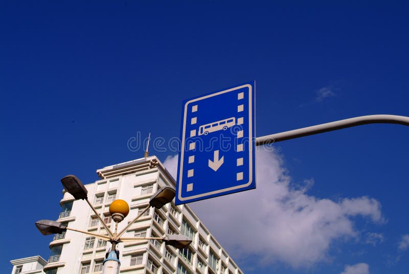 Bus station sign stock photo. Image of road, mirror, europe - 27218790