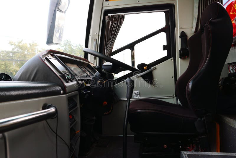 Bus steering stock photo. Image of right, left, front - 132998934