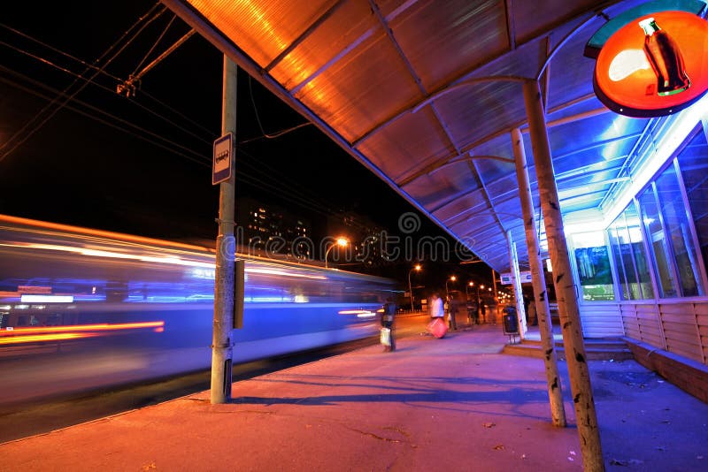 Bus stop stock image. Image of movement, station, autos - 14145081