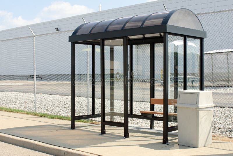 Bus Stop stock photo. Image of barb, curbside, arched - 15730458